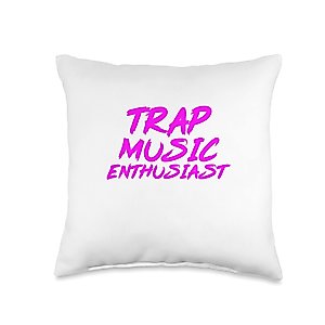 Trap Music Beats Enthusiast Trap Music Graphic Party Dance Throw Pillow, 16x16, Multicolor