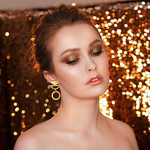 80 Pieces Gold Plated Earring Posts Earring Studs with Loop Hole Heart Star Shaped Earring Studs for Jewelry Earring Making, Assorted Shapes