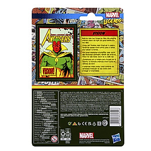 Marvel Hasbro Legends 3.75-inch Retro 375 Collection Vision Action Figure Toy, Yellow