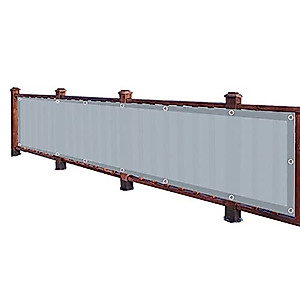 Melairya Balcony Privacy Screen Cover, Privacy Screen Balcony Shield for Porch Deck Outdoor Backyard Patio Balconys, Gray (Color : Grey, Size : 0.9x3.6m)