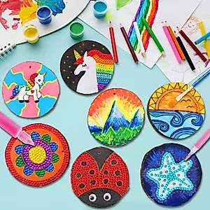 Wakestar Kids Wood Painting Kit-Glow in The Dark-Easter Basket Stuffers-Arts & Crafts Gifts for Boys Girls Ages 6-12,Creative Party Crafts Activity for Birthday Christmas