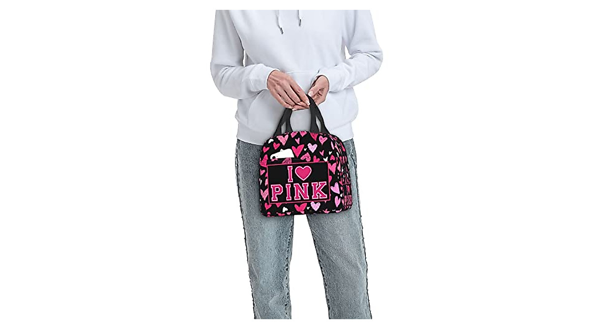 Giwawa Insulated Pink Heart Lunch Bag - Stylish & Practical