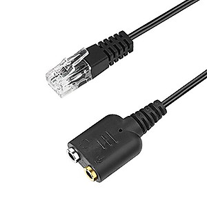 Onvian RJ9 Male to 3.5mm Female Plug Headset Jack Phone Audio Adapter Cable