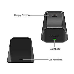 ElecGear Xbox Solo Charging Dock with 1200mAh Rechargeable Battery, Wall Mount and Desktop Dual Purposes USB Charger Stand Docking Station for Xbox Series X|S, Xbox One, S, X Wireless Controller