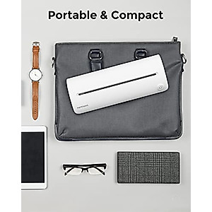 paperang GO Portable Printer with 300dpi Resolution Supports 8.5" X 11" US Letter Inkless Printing for Design Sketches, Invoices, Service Reports, and More - White