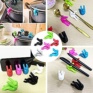 Spill-proof Lid Lifter for Soup Pot, Kitchen Tools Lid Stand Heat Resistant Holder Keep The Lid Open, Great Cooking Helpers and Decoration 6 Pack
