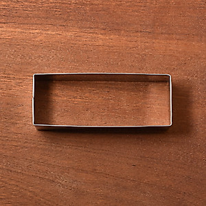 LILIAO Rectangle Cookie Cutter, Stainless Steel (4 x 1.5 inches)