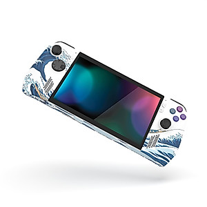 PlayVital Skins for ROG Ally Handheld Gaming Console - The Great Wave Off Kanagawa Wrap Cover Decal Sticker for ROG Ally Accessories, 2 Pack