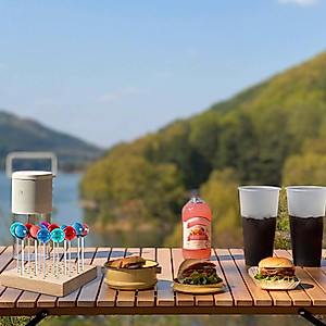 Cake Pop Stand, 3 Pack Wooden Cakepops Stand Display Holder 190 Holes for Dessert Table, Lollipop Holder Stand for Party, Birthday, Weddings, Anniversaries, Baby Showers, Fit 4mm Lollipop Sticks