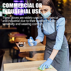 Amozife Nitrile Vinyl Blend Gloves, 4 Mil Powder & Latex Free Non-Sterile Disposable Gloves for Cooking, Cleaning & Food Prep, X-Large