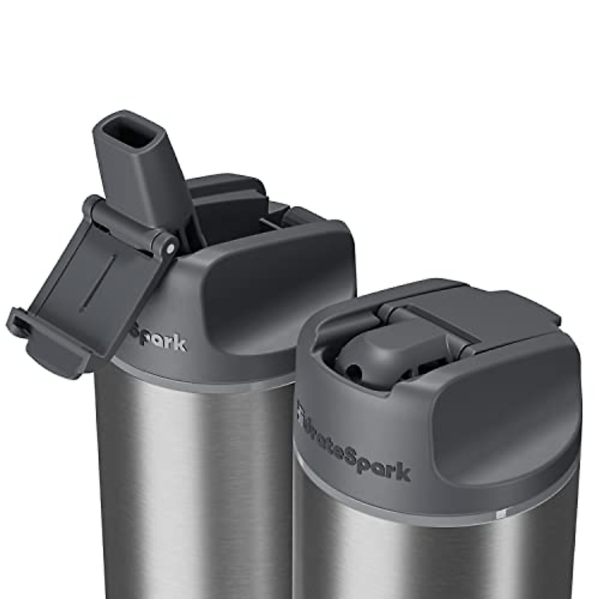 Hidrate Spark PRO Smart Water Bottle – Insulated Stainless Steel – Tracks Water Intake with Bluetooth, LED Glow Reminder When You Need to Drink – Straw Lid, 21oz, Brushed Steel