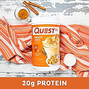 Quest Nutrition Cinnamon Crunch Protein Powder, High Protein, Low Carb, Gluten /Soy Free, 25.6 Ounce (Pack of 1)