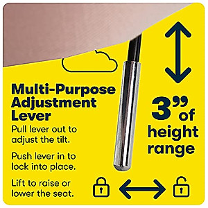 Serta Style Ashland Home Office Chair, Party Blush Pink Twill Fabric