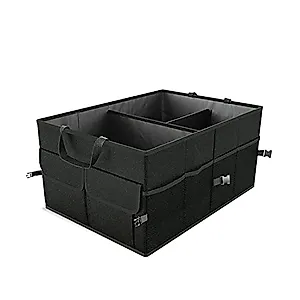 Car Trunk Organizer, Folding Car Trunk Organizer, Car Interior Accessories Trunk Storage Organizer with Adjustable Securing Straps, Collapsible Car Trunk Storage Organizer for SUV Auto Truck Van