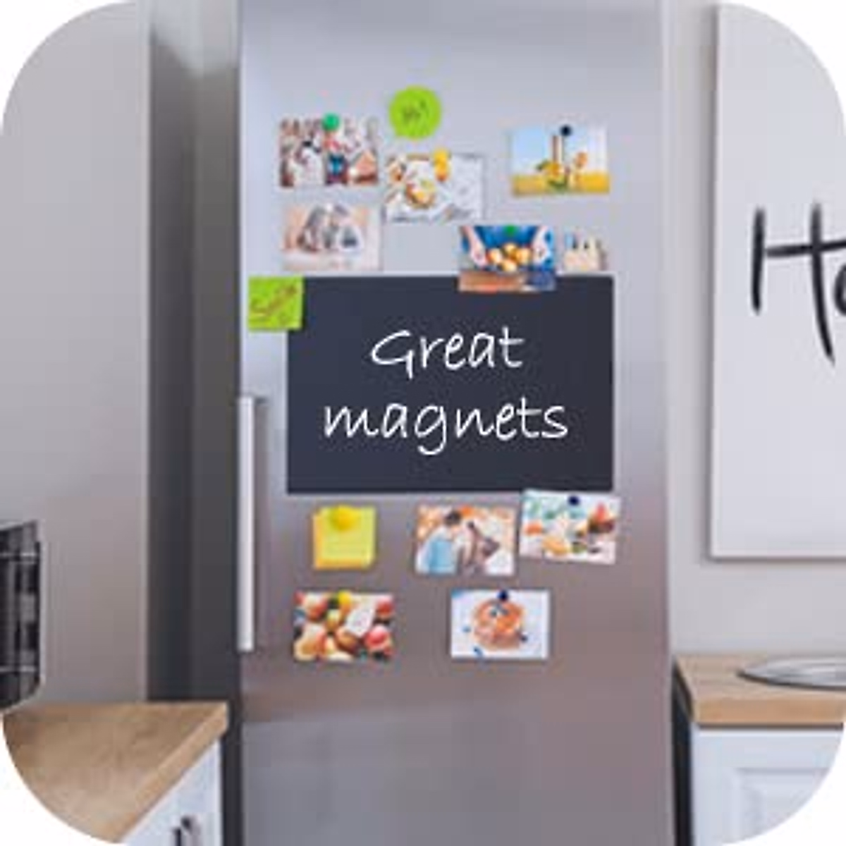 Magnefic Magnetic Squares, 1 Tape Sheet of 70 Magnetic Squares (Each 20x20x2mm), Magnet on one Side, Self Adhesive on The Other Side. Perfect for Fridge Organisation, Art Project, Vision Board