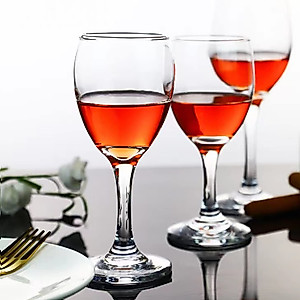 Ufrount 8 OZ White Wine Glasses,Small Red Wine Glass Set of 16,Clear Long Stemware Durable Crystal Wine Glassware with Stem for Restaurant,Wedding,Party.