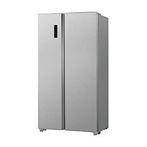 Frigidaire FRSG1915AV 36'' Freestanding Counter Depth Side by Side Refrigerator with 18.8 cu. ft. Capacity, Glass Shelves, Crisper Drawer, Frost Free Defrost, in Brushed Steel