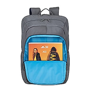 RIVACASE Unisex Grey Eco Backpack Laptop Backpack, Gray, 17,3"