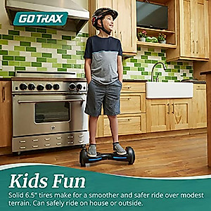 Gotrax FLASH Hoverboard for Kids, 6.5" Wheels & LED Light, Max 2.5 Miles and 5mph Power by Dual 150W Motor, UL2272 Certified Self Balancing Scooter Gift for 44-88lbs Kids(Purple)