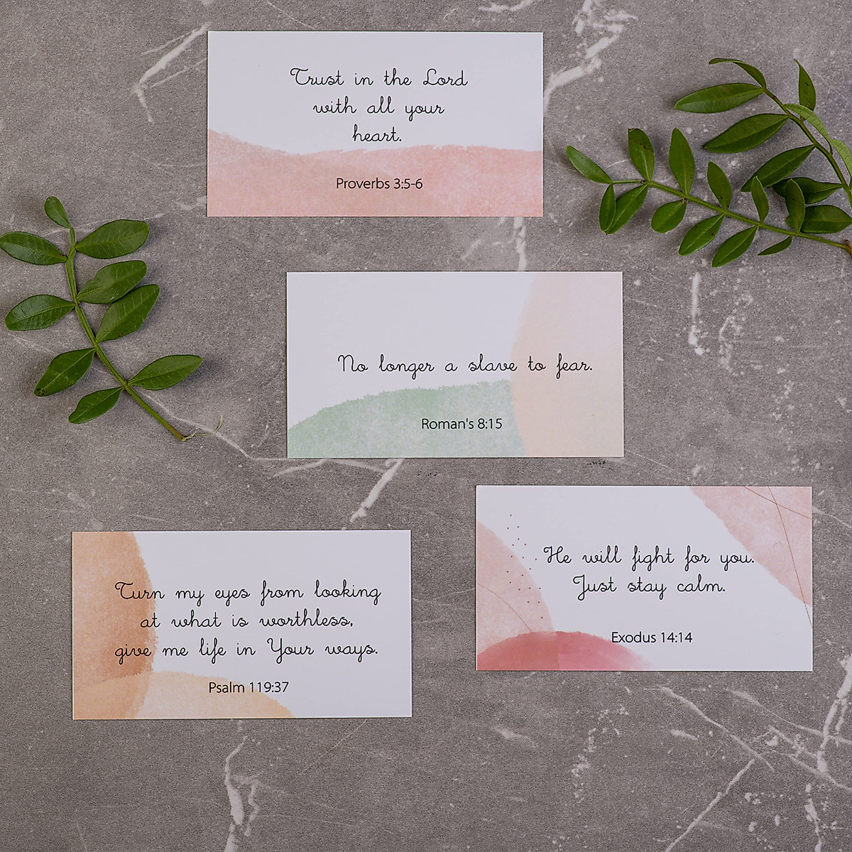 DIVERSEBEE Inspirational Prayer Cards, 60 Unique Bible Verse Cards, Assorted Mini Scripture Cards, Encouragement Motivational Cards, Christian Bible Gifts (Watercolor)