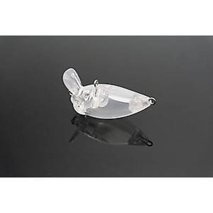 10PCS Unpainted Lure Blanks 2.9g 4cm with 6mm Free Fishing Eye Crankbait Simulation Blank Body Clear Hard Baits Trout Salmon Minnow Lure Popper Lures Topwater Freshwater 8263 6mm