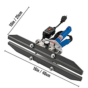 Mophorn Heat Crimp Sealer FKR-400 16" Bag Crimper 500W/110V Portable Hand Held Heat Crimper Sealer w/ 0-250℃ Temperature Control For Mylar Bag,Foil Bag, Cellophane Bag, Kraft Paper Bag, BOPP Bag