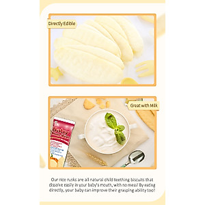 Hot-Kid Baby Mum-Mum Rice Rusks, Apple & Pumpkin, 24 Pieces (Pack of 6) Gluten Free, Allergen Free, Non-GMO, Rice Teether Cookie for Teething Infants