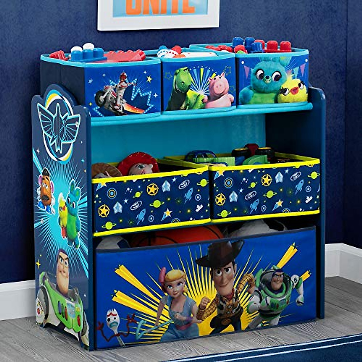 Disney/Pixar Toy Story 4 6 Bin Design and Store Toy Organizer by Delta Children