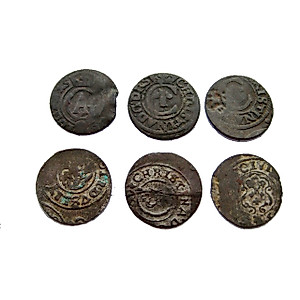 1700 no Set of Silver Coins Solidus Riga (Lativia,Estonia) 17 century solidus Seller Good