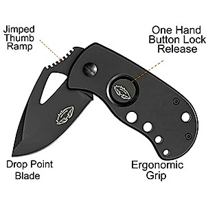 Best.Buy.Damascus1 Pocket knife 440c Steel Black knife Folding Knife Hunting Gear Pocket knife for men Hunting Knife Gifts For Men