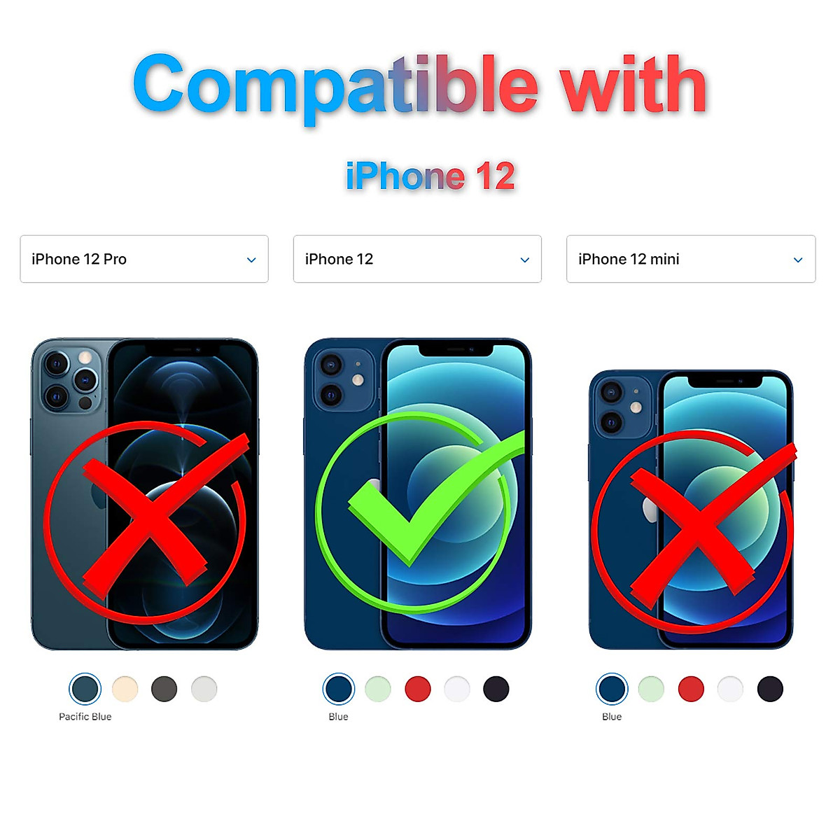 ORIbox Case Compatible with iPhone 12 Case, Platinum Ultra-Thin Non-Slip, Lightweight