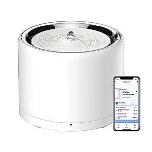 PETKIT Stainless Steel Cat Water Fountain with Wireless Pump, Dog Cat Water Fountain Dispenser,Ultra Quiet Pet Water Founatin for Cats and Small Dogs
