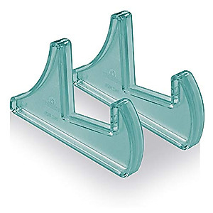 Acrimet Pocket File Holder Horizontal Design Brochure Display (for Wall Mount or Countertop Use) (Removable Supports Included) (Letter Size) (Clear Green Color)