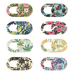 Webcam Cover 8 Packs, Ultra-Thin Camera Cover Privacy Protector, Cover Slide for Laptop/Mac/MacBook Air/iPad/iMac/PC/Phone Webcam Covers Laptop Accessories (Flowers)