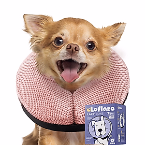 Loflaze Soft Inflatable Dog Cone Collar for Large Medium Small Dogs Cats After Surgery - Dog Neck Donut, E Collar, Elizabethan Collar Alternatives for Dogs Recovery