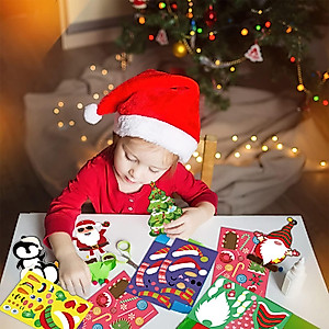 VABAMNA Christmas Ornament Crafts for Kids - Make Your Own Ornament Kit with 36pcs Christmas Craft Stickers, 9 Designs, 54 Pieces, 4cm x 5cm x 2cm, Multicolor, Unisex, Ages 4-12