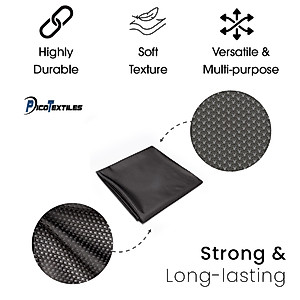 Pico Textiles 2 Yards Bolt - Dark Charcoal Polyester Micro Mesh Jersey Fabric - 60" Wide - Small Holes - Durable Athletic Mesh Fabric for Sewing Soccer & Basketball Jerseys Uniforms