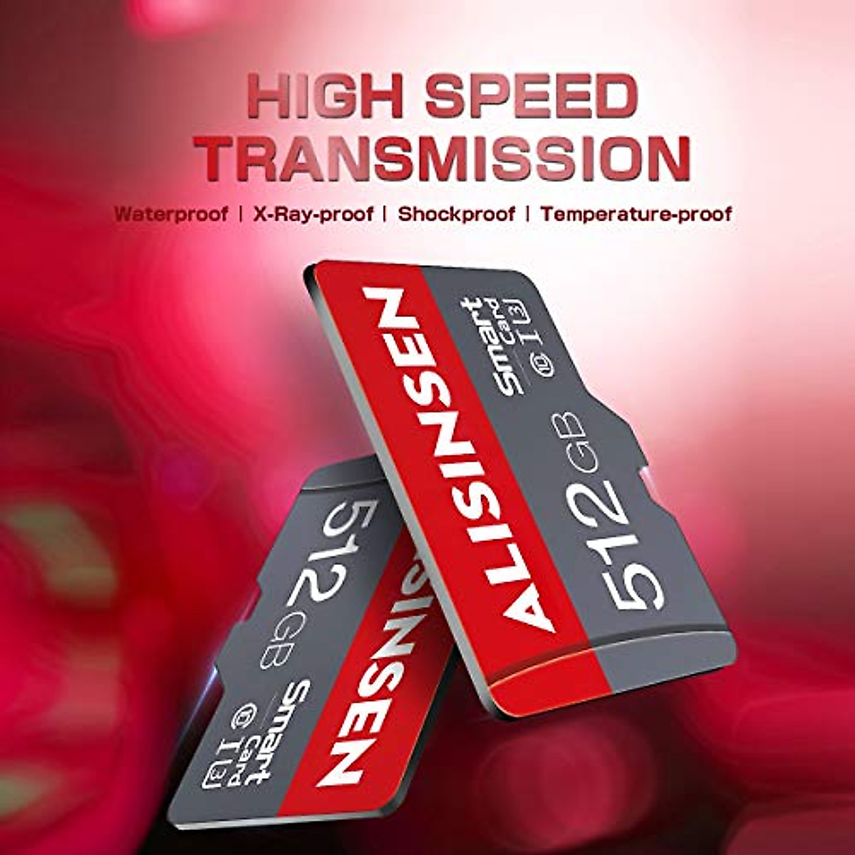 Micro SD Card 512GB High Speed Memory Card,TF Card 512GB with SD Card Adapter Micro Memory SD Cards 512GB for Camera (Class 10 High Speed), TF Card for Phone Computer Game Console