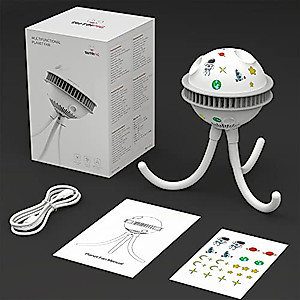 SWTOIPIG Stroller Fan Clip On for Baby Battery Operated, Small Portable Fan Rechargeable with Flexible Tripod, Mini Handheld USB Fan forTravel, Car Seat, Camping, and Bedroom