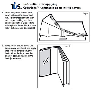 The Library Store Open Edge Adjustable Book Jacket Covers 10 inches H x 22 1/2 inches L 50 per Box