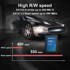 Hikvision E100 2.5'' SSD 128gb, Internal Solid State Drive Disk Storage for Laptop Desktop, Up to 560 MB/s 3D NAND SATA III 2.5 inch