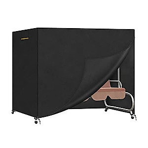 VANSHEIM Patio Swing Cover 2 Seat Glider Garden Waterproof Swing Covers for Outdoor Furniture Swing Canopy Cover Set 2 Seater Garden Swing Cover with Zip Closure Windproof Cover 70.8"x49.2"x62.9"