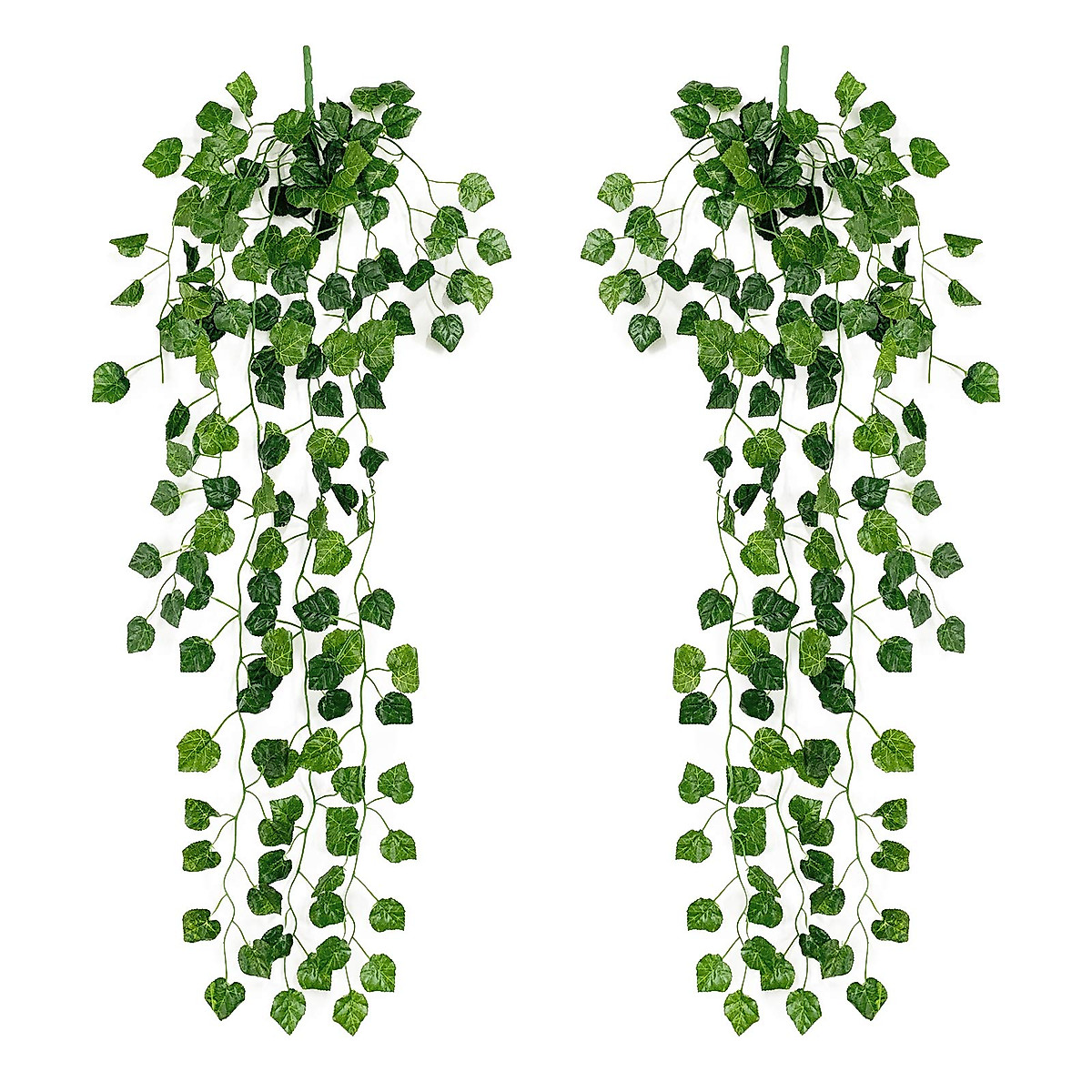 Yatim 90 CM Glabrous Grape Ivy Vine Artificial Plants Greeny Chain Wall Hanging Leaves for Home Room Garden Wedding Garland Outside Decoration Pack of 2
