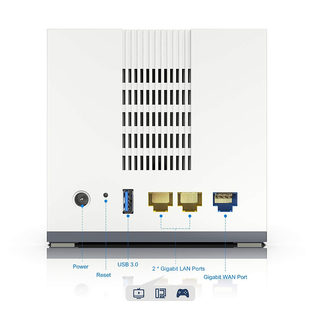 AX1500 WiFi 6 Router AX for Whole Home, Dual Band Wireless Mesh Router with 2 Gigabit Ethernet Ports 802.11ax, OFDMA, MU-MIMO, WDS, Adaptive Qos & Parent Control