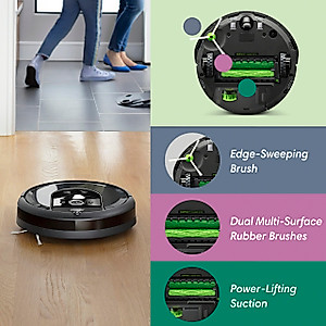iRobot Roomba i7+ (7550) Robot Vacuum with Automatic Dirt Disposal - Empties Itself for up to 60 days, Wi-Fi Connected, Smart Mapping, Works with Alexa, Ideal for Pet Hair, Carpets, Hard Floors, Black