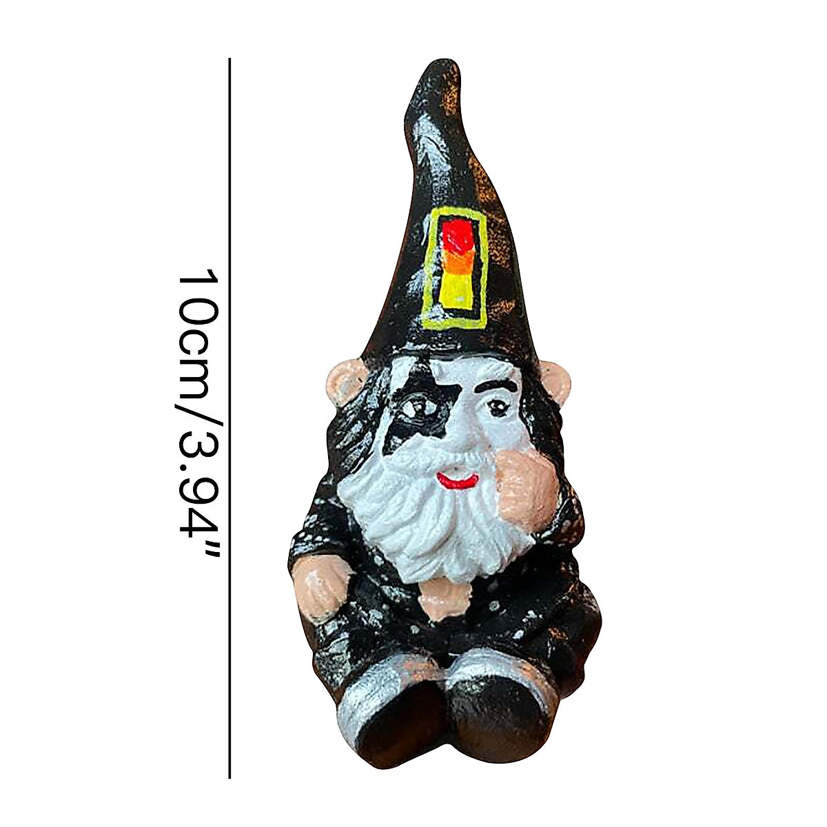 Liuh KISS Letters Painted Gnomes 4PCSSet Garden Figurines Art Decor 3.94 Dwarf Miniatures with Defferent Facial Expressions Outdoor Funny Gnome Accessories Table Ornaments Lovers Gifts 1 Set