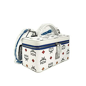MCM Women's White Rockstar Rainbow Spectrum Visetos Vanity Case Box Bag MYZ9SSV60WA