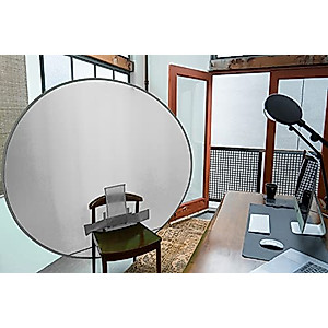 Webaround Mega 63" | Grey | Portable Collapsible Webcam Backdrop | Attaches to Any Chair | Wrinkle-Resistant Fabric | Ultra-Quick Setup and Takedown | Perfect for Zoom, Webex, Teams, etc.