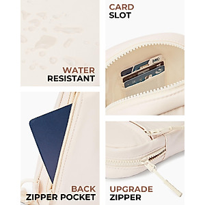 CHOLISS Small Sling Bag for Women and Men, Crossbody Bags Trendy Fanny Packs Chest Bag with Extended Strap, Cream