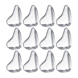 Housoutil 12pcs Clear Corner Protector Silicone Corner Guards Bumpers High Resistant Adhesive Corner Covers Clear Corner Protectors for Furniture Cabinet Glass Coffee Table
